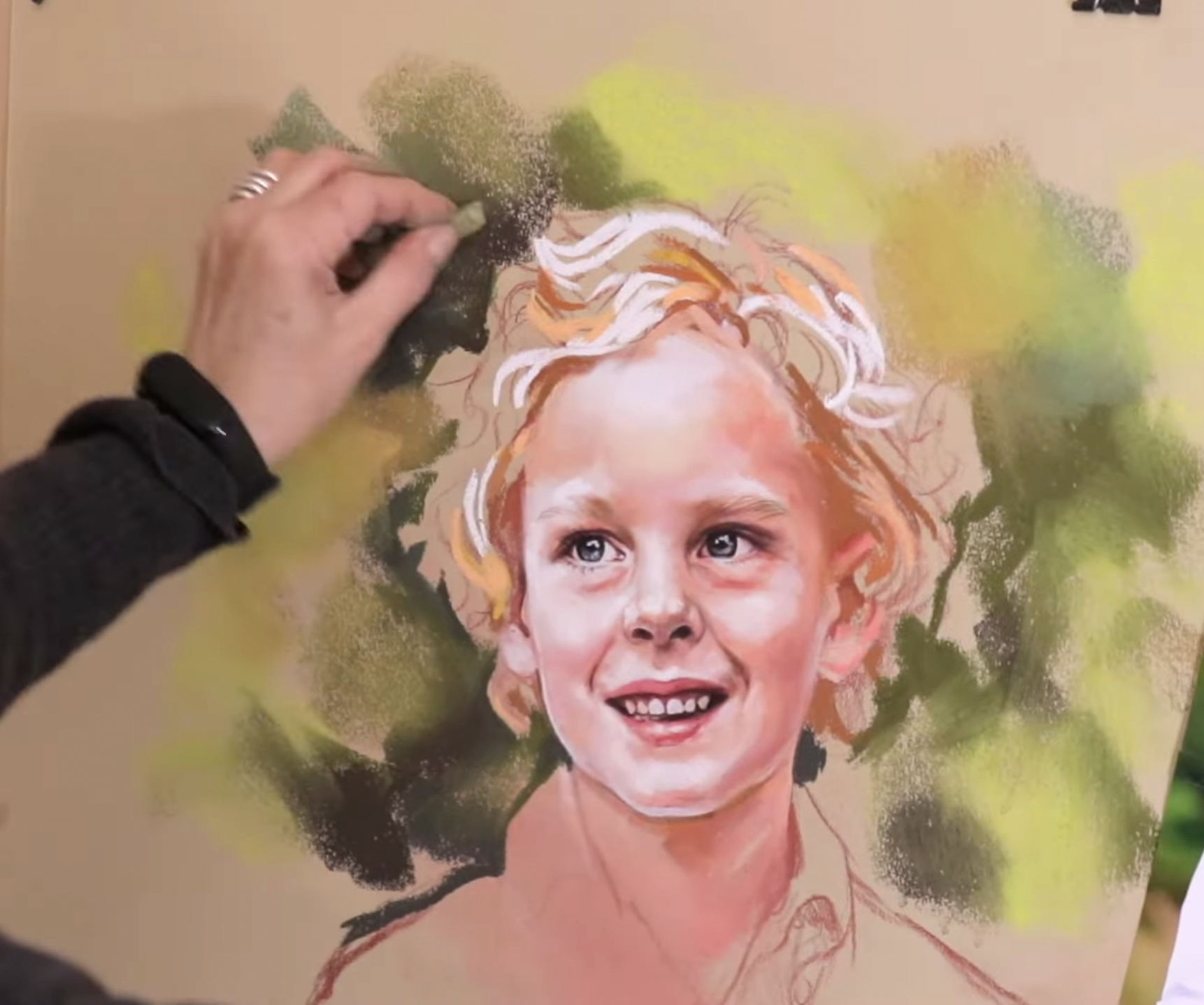 New Pastel portrait painting process on my YouTube channel, working ...